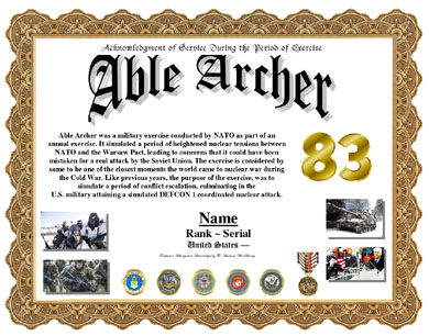 Exercise Able Archer 83 Display Recognition